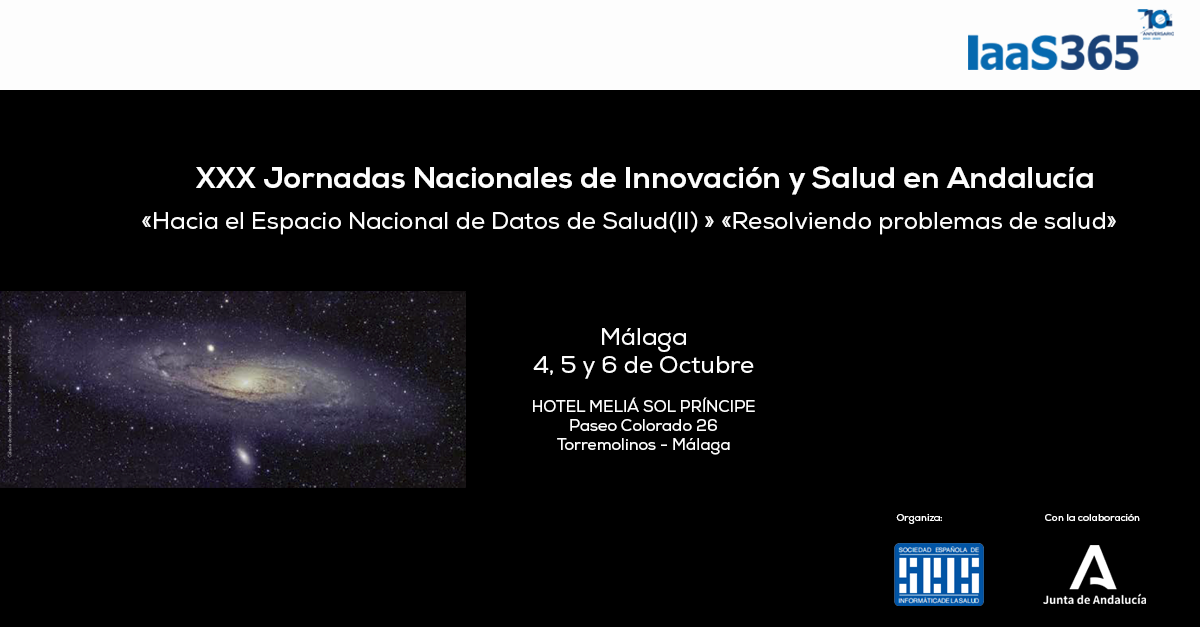 IaaS365 presente en las XXX Jornadas Nacionales de Innovación y Salud en Andalucía - IaaS365